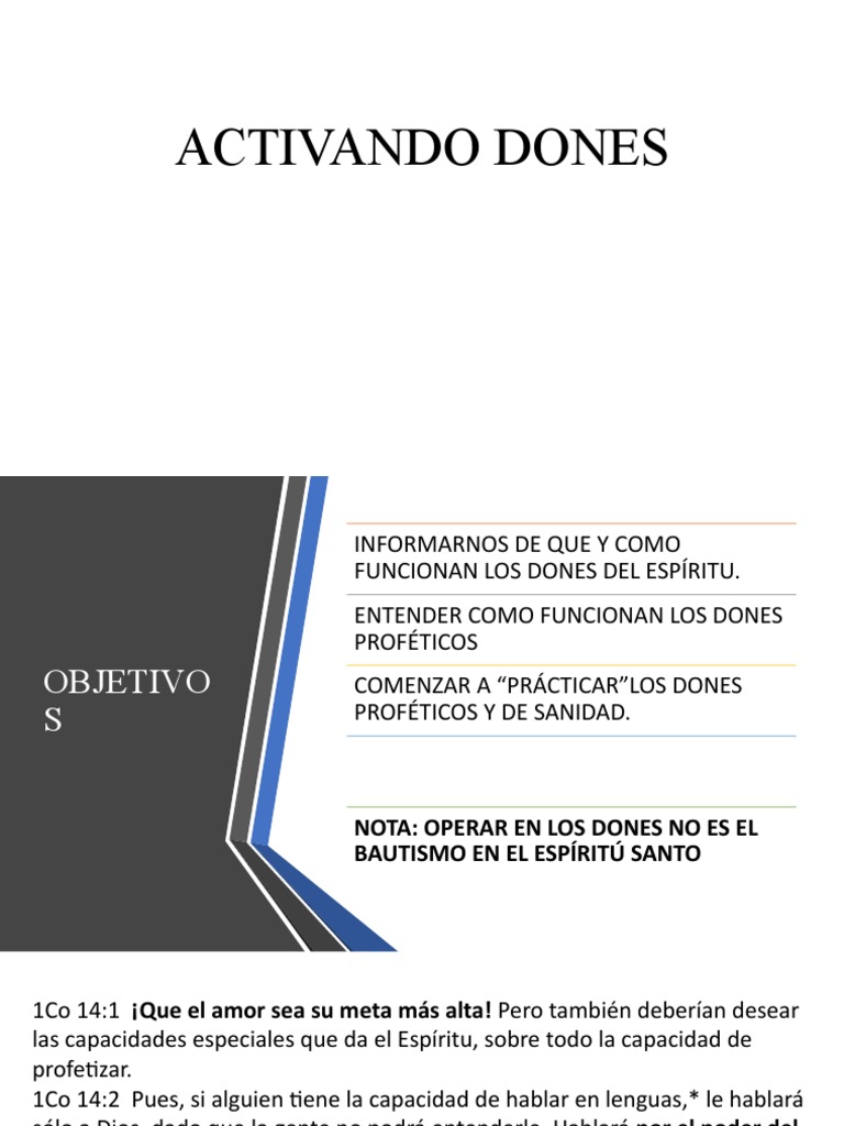 Activando Dones | PDF | Profecía | espíritu Santo