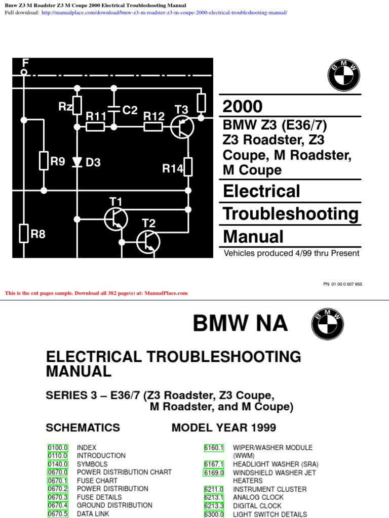 BMW Z3 M 2000: Manual Elétrico | PDF | Tecnologia e Engenharia