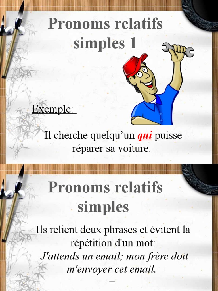 Pronoms Relatifs Simples 1 Exercice Grammatical Feuille Dexercices Fiche Peda 87192 | PDF ...