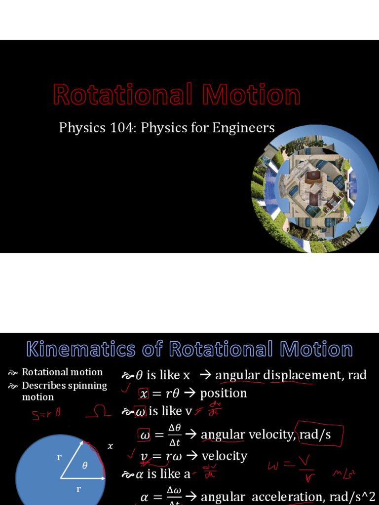Lesson 6 - Rotational Motion | PDF | Acceleration | Rotation Around A ...