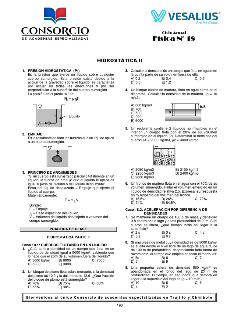Fisi. (18) Hidrostática Ii 193 - 196 | PDF | Ciencias fisicas | Física