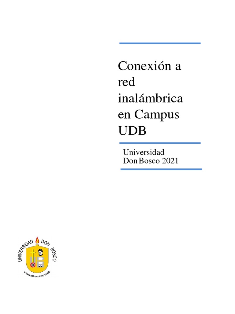 Instructivo para Conexion A Red Wifi Udb | PDF | Autenticación | Contraseña
