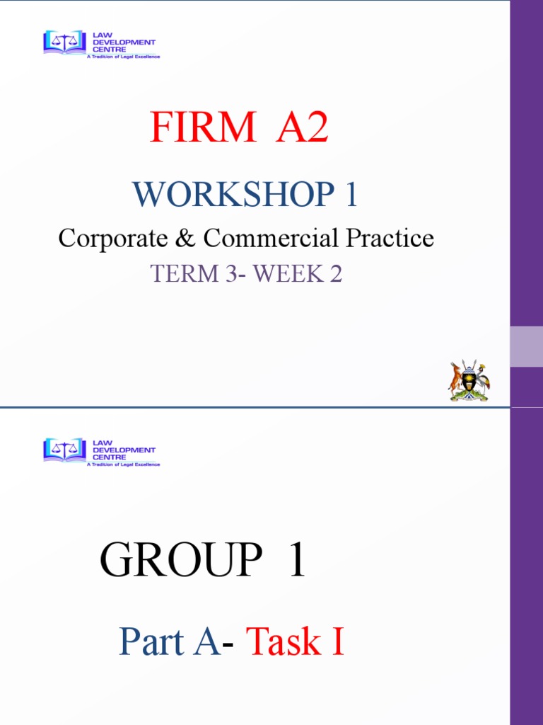 FIRM A2-WORKSHOP 1-Corporate & Commercial Practice-Term 3-Week 2 | PDF | Negotiable Instrument ...