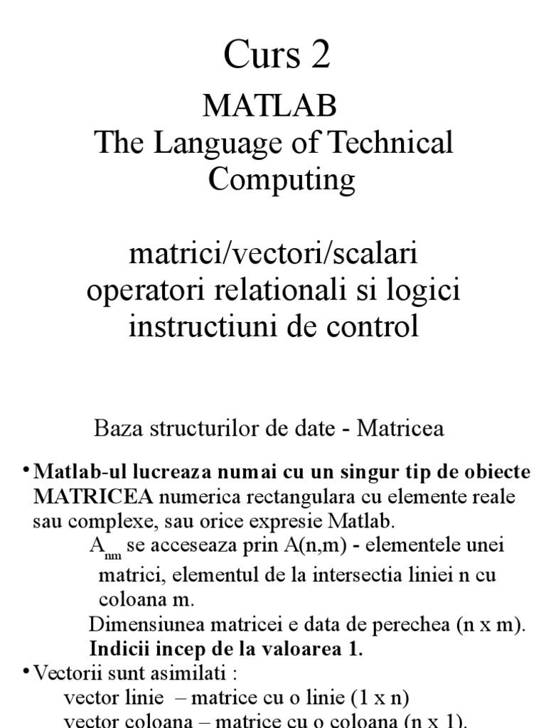 Matlab Curs2 | PDF