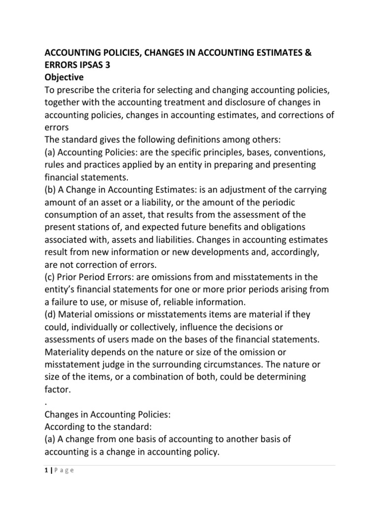 Accounting Policy Guidelines | PDF | Accounting | Financial Statement