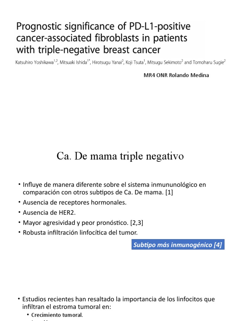 PDL1 CA Mama | PDF | Cáncer | Cáncer de mama