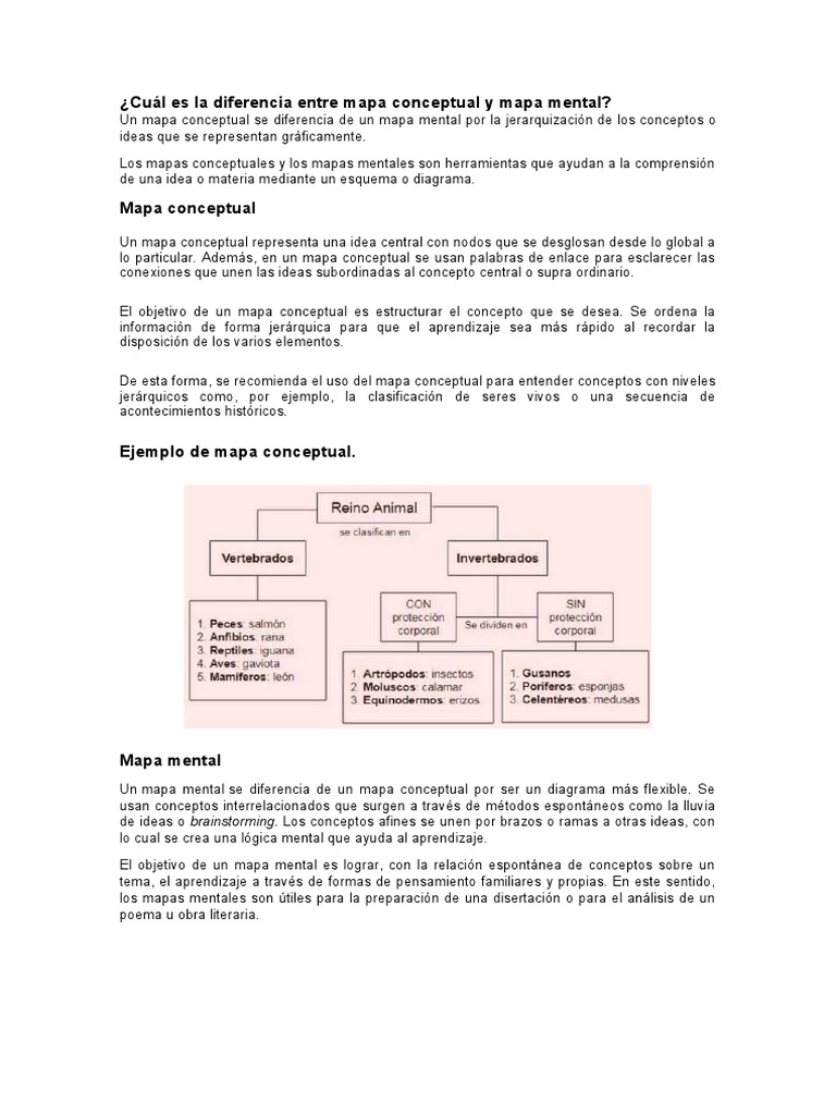 Cuál Es La Diferencia Entre Mapa Conceptual y Mapa Mental Uc | Descargar gratis PDF ...