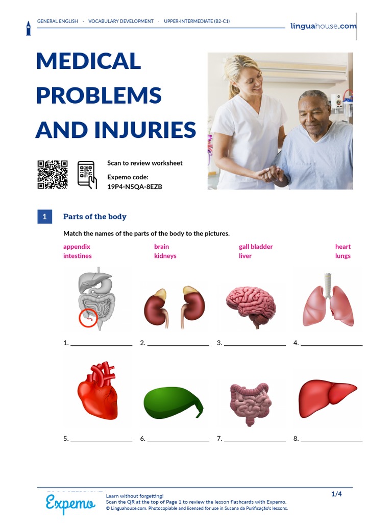 Medical Problems and Injuries British English Teacher | PDF | Injury ...