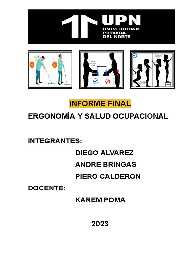 Examen Final Ergonomia y Salud Ocupacional | PDF | Factores humanos y ergonomía | Seguridad y ...