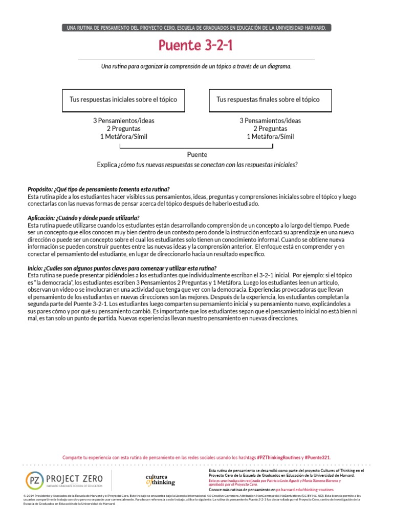 Puente 3-2-1 - Bridge 3-2-1 - 0 | PDF | Pensamiento | Licencia Creative ...