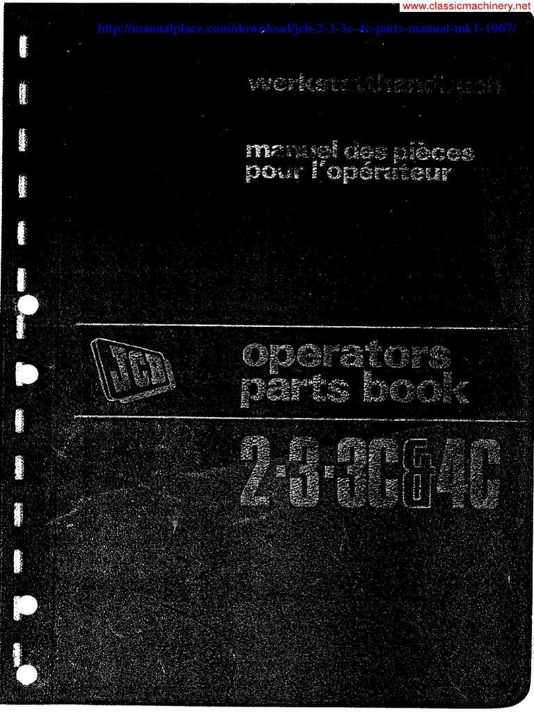 JCB 2-3-3C-4C Parts Manual Mk1 1967 | PDF
