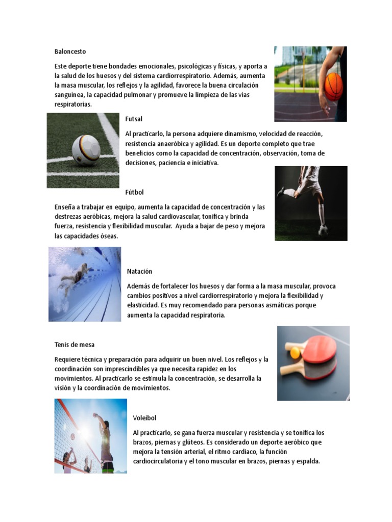 10 Deportes | PDF | Ejercicio aerobico | Deportes