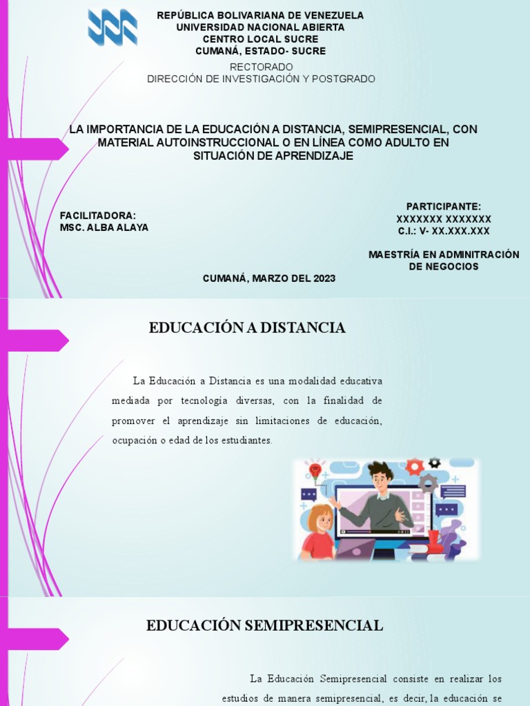 Educación a Distancia para Adultos | PDF | Educación a distancia ...
