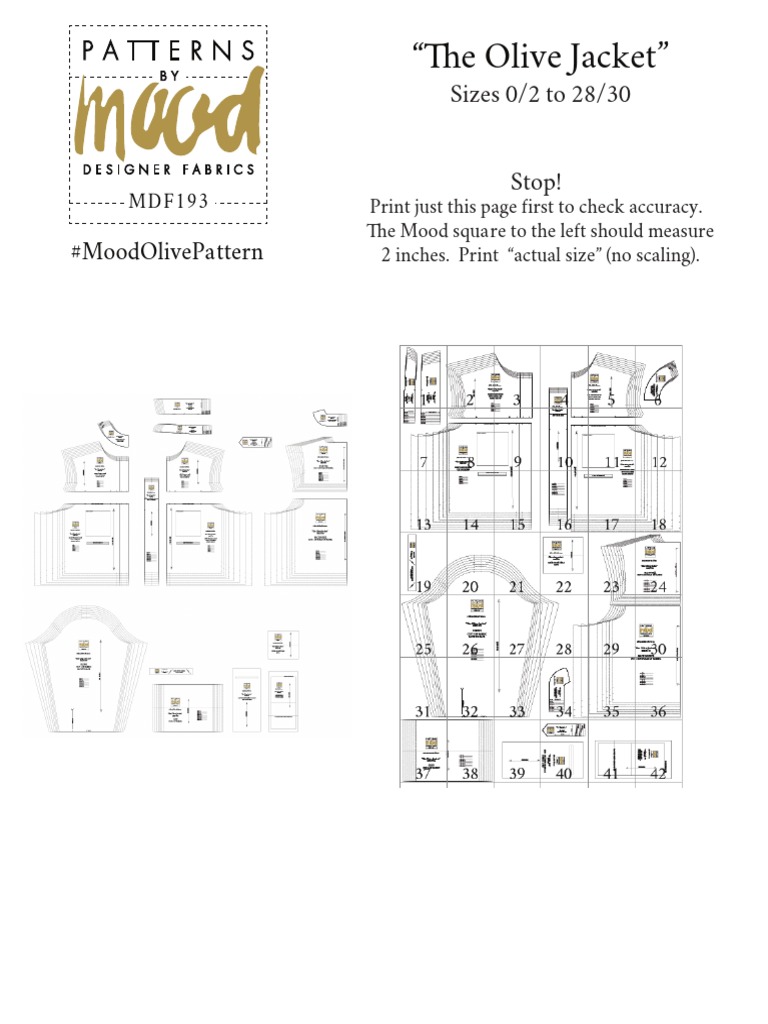MoodFabrics.com MDF193 Olive Pattern | PDF | Dress Codes | Human Appearance