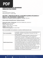 Ficha Técnica de Beta Quat 4 | PDF | Amoníaco | Agua