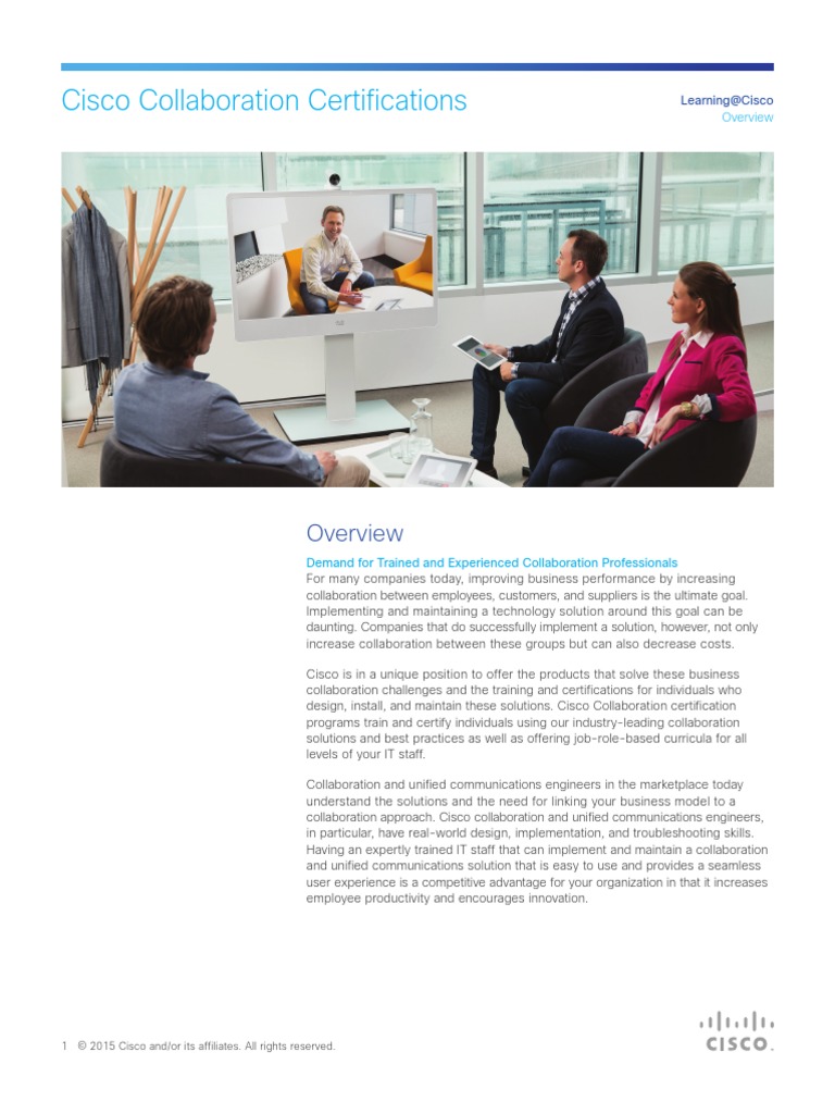 Collab Cert Dsheet | PDF | Cisco Certifications | Computer Networking