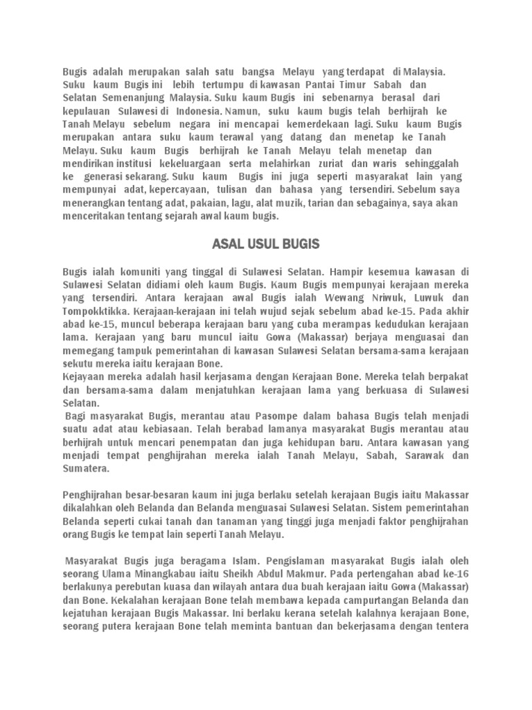 Bugis | PDF