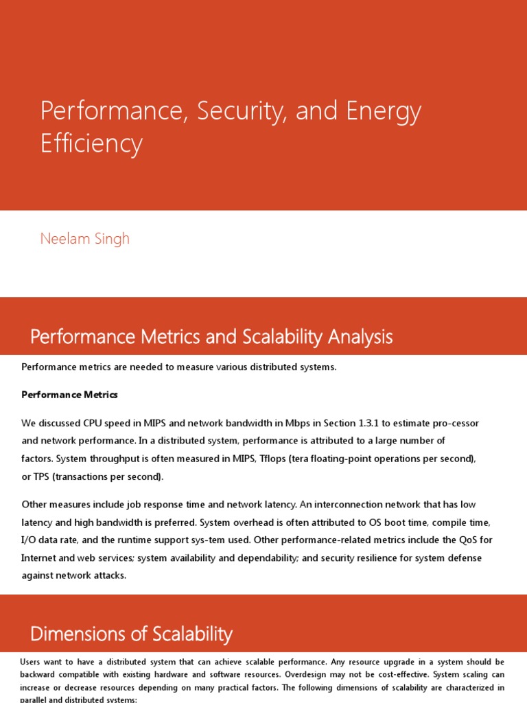 Performance, Security, and Energy | PDF | Scalability | Computer Network