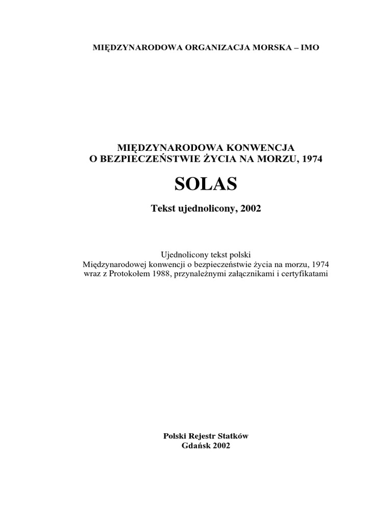 Solas 2002 | PDF