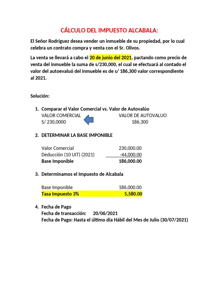 enunciado alcabala (2) | PDF