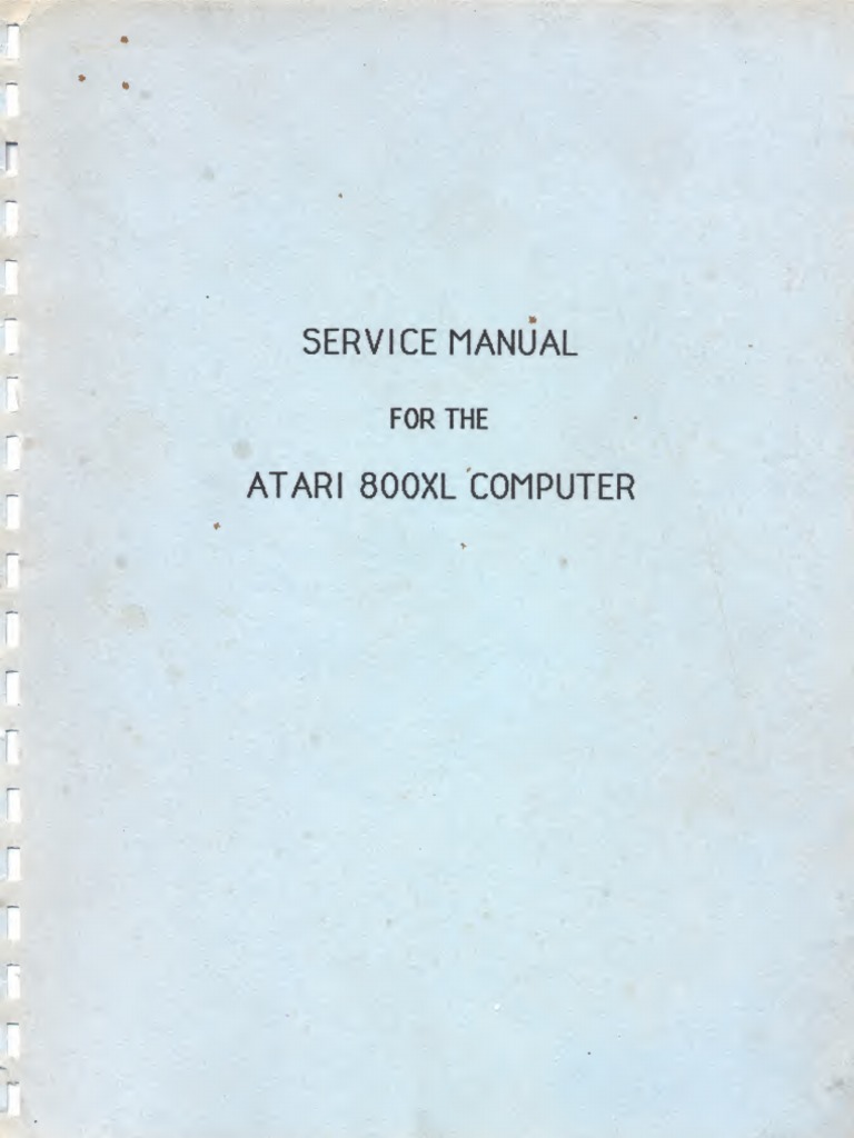 Atari 800XL Service Manual | PDF | Dynamic Random Access Memory | Computer Engineering