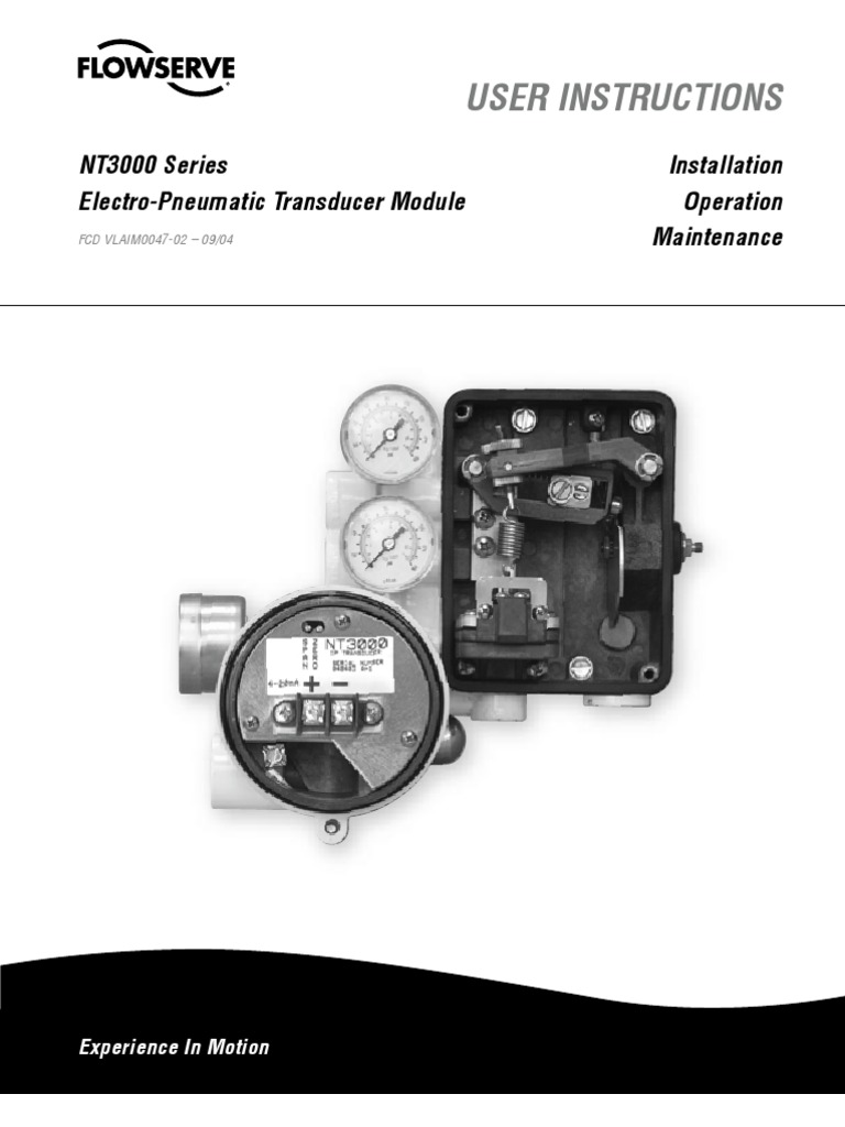 Transductor FLOWSERVE NT3000 | PDF | Electromagnetic Compatibility ...