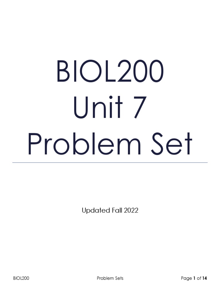 BIOL200 PSet - Unit 7 | PDF | Cell Cycle | Mitosis BIOL200 PSet - Unit 7 | PDF | Cell Cycle | Mitosis