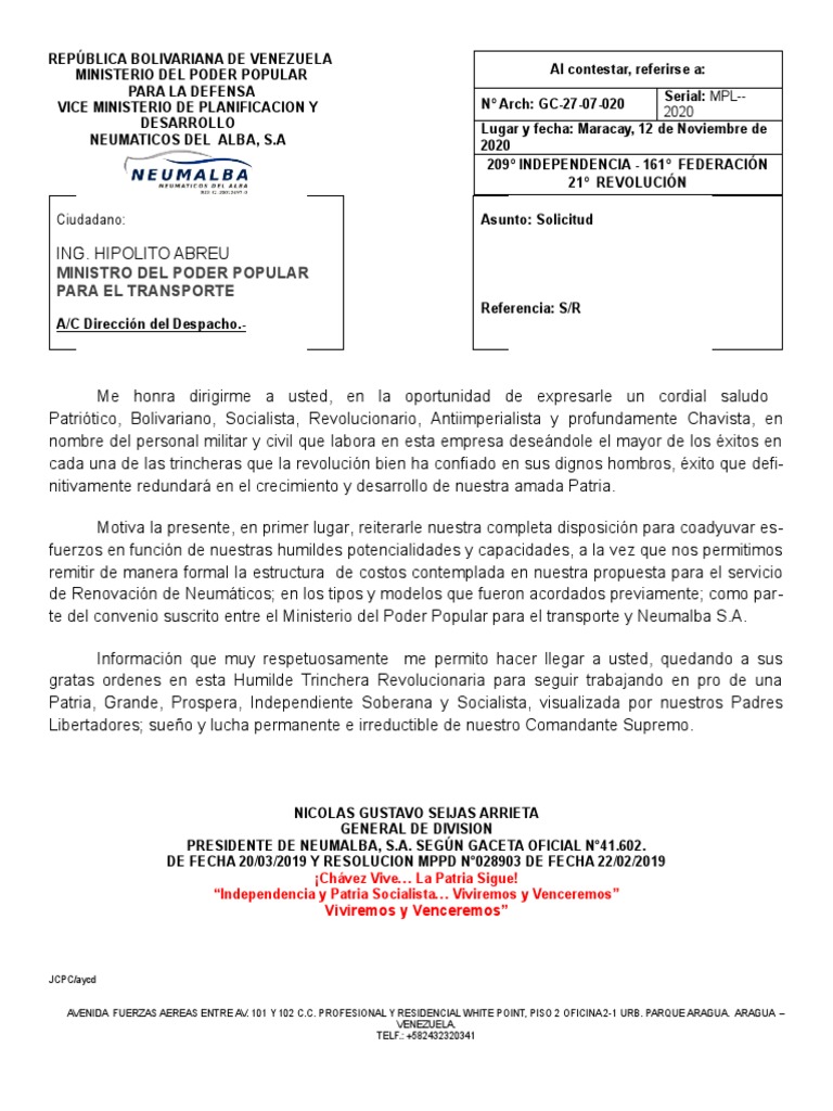 Oficio MPPT Nov 2020 | PDF