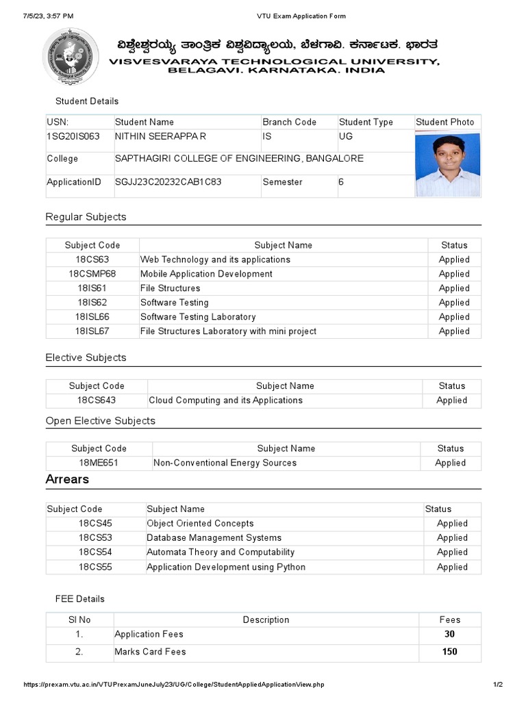 Nithini S | PDF | Application Software | Computer Engineering