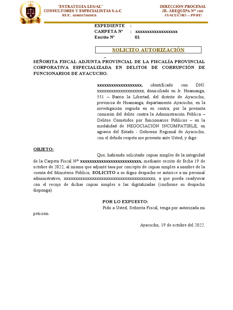 Solicita Autorización para Asistente | PDF