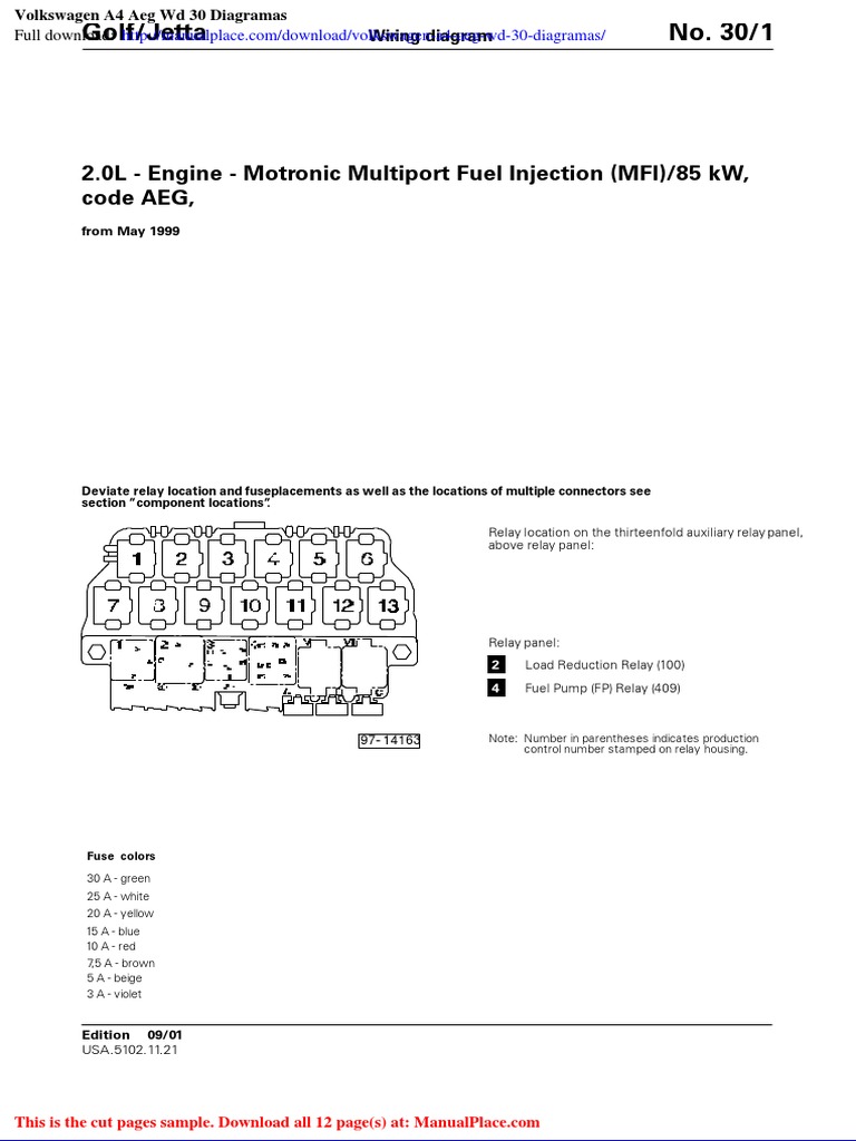 Volkswagen A4 AEG Wiring Diagram | PDF | Technology & Engineering