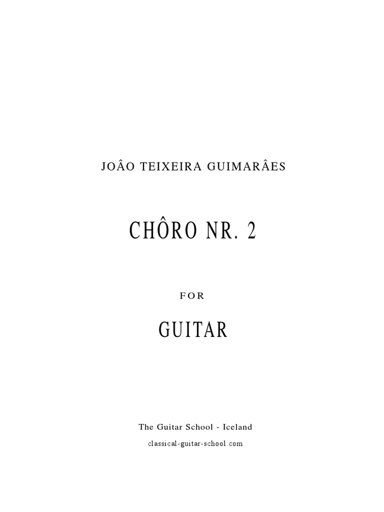 Choro No 2 Joao Teixeira Guimaraes | PDF