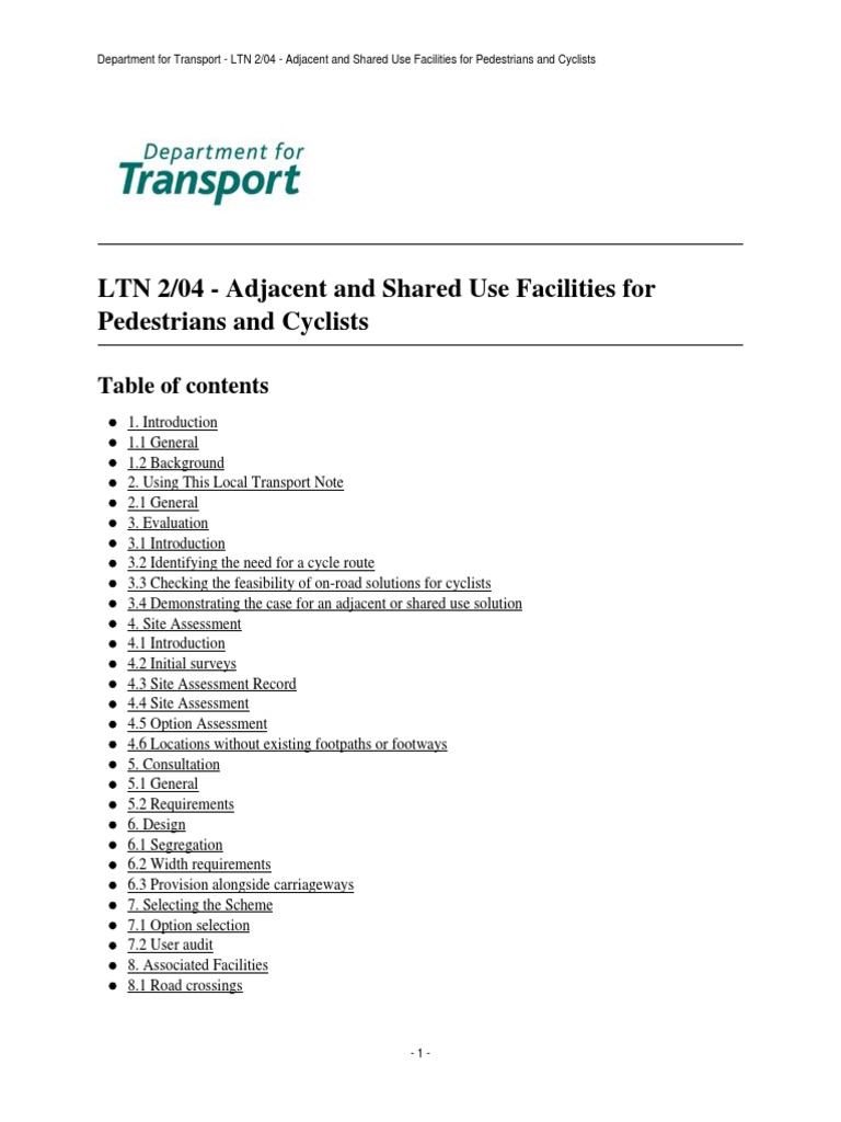 LTN 2-04 Adjacent and Shared Use Facilities For Pedestrians and ...