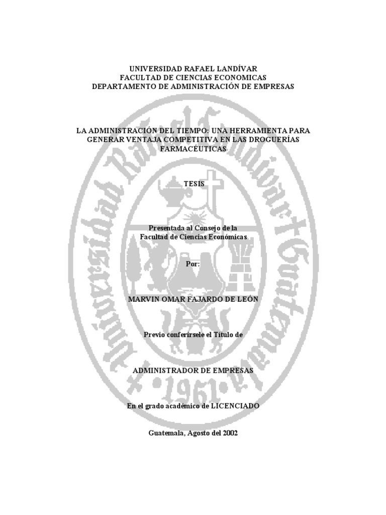 Detalles Tesis Administración Del Tiempo - Marvin-Fajardo | PDF ... Detalles Tesis Administración Del Tiempo - Marvin-Fajardo | PDF ...