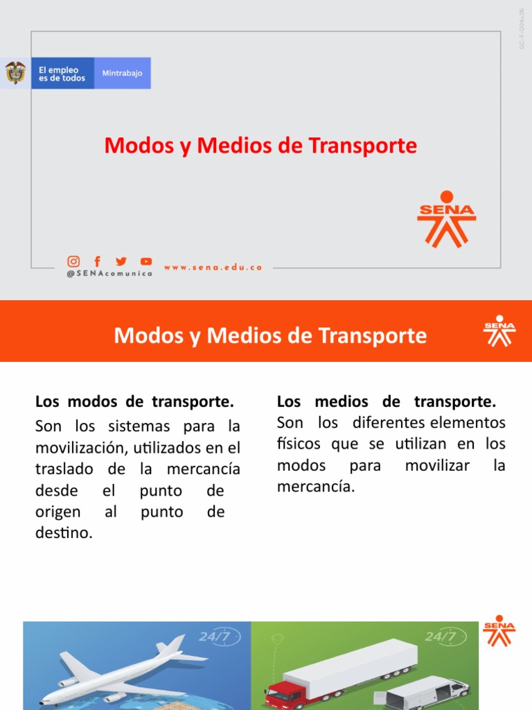 Modos y Medio de Tranporte - I | PDF | Transporte | Aviación
