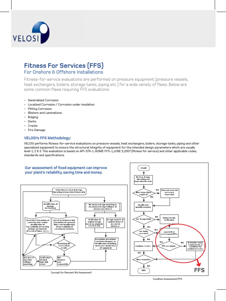 Fitness For Services (FFS) by Velosi | PDF | Fatigue (Material) | Corrosion