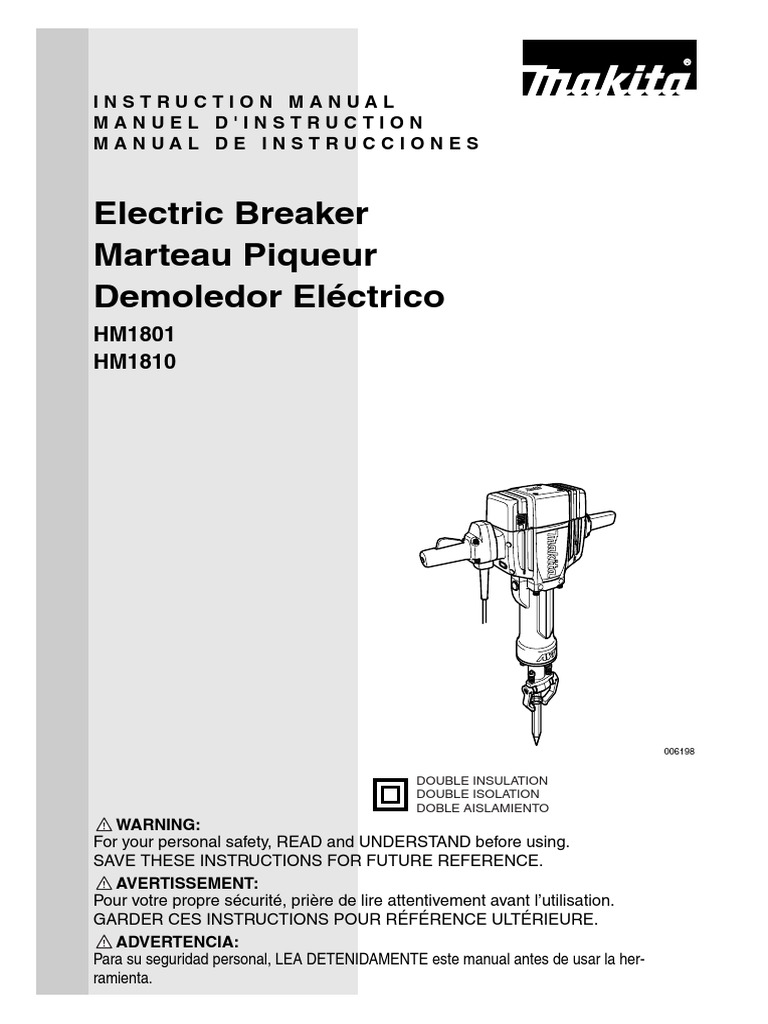 Manual_HM1801-HM1812 DEMOLEDOR ELECTRICO-min | PDF | Equipment ...