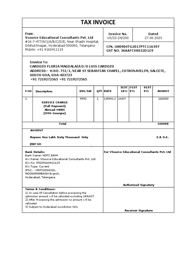 Tax Invoice | PDF