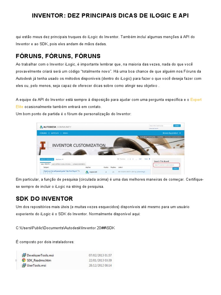Dez Principais Dicas de Ilogic e Api | PDF | Interface de usuário | Janela (informática)