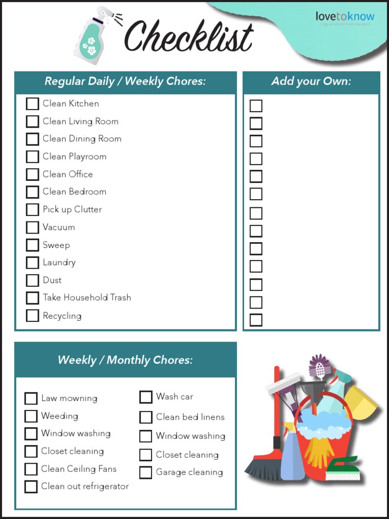 Essential Household Chore Checklist | PDF