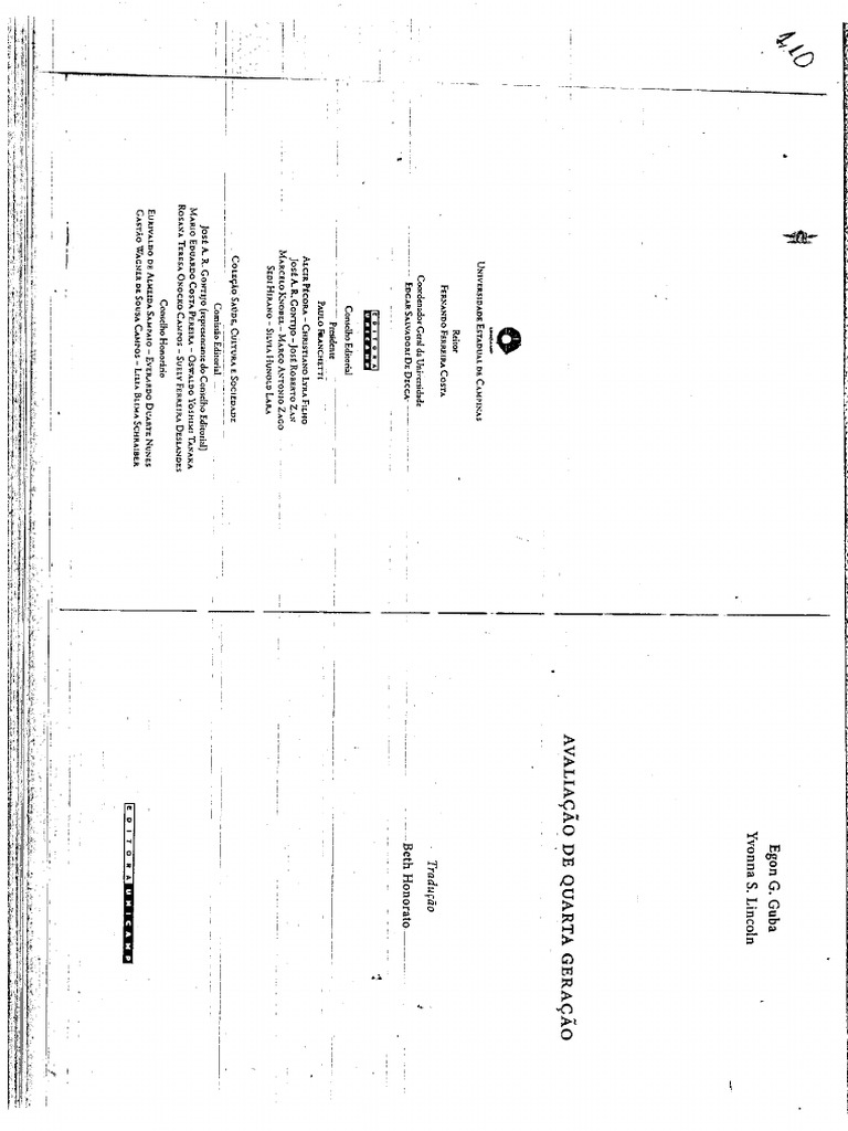 Guba Egon G - Avaliacao Cap 1 | PDF