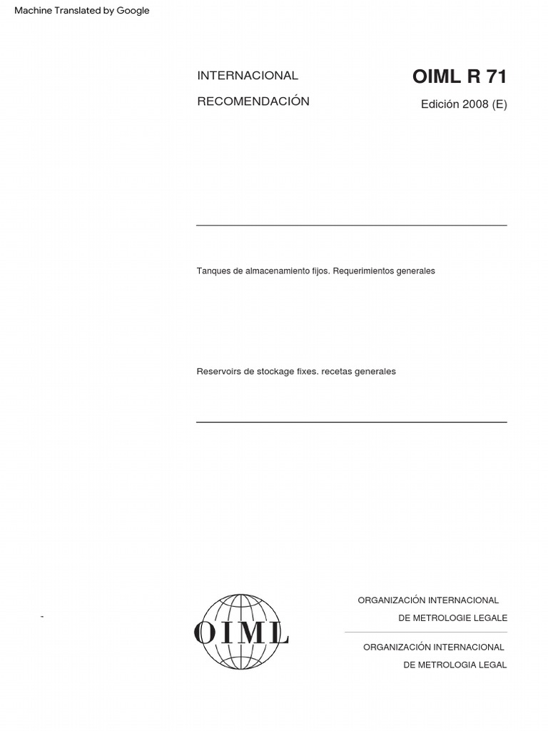 Incertidumbre Maxima Oiml r71 | PDF | Presión | Calibración