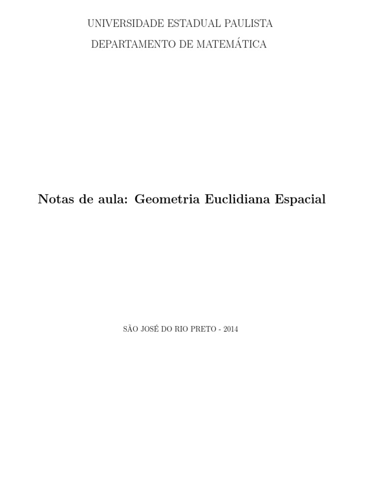 Geometria Espacial | PDF | Linha (Geometria) | Triângulo