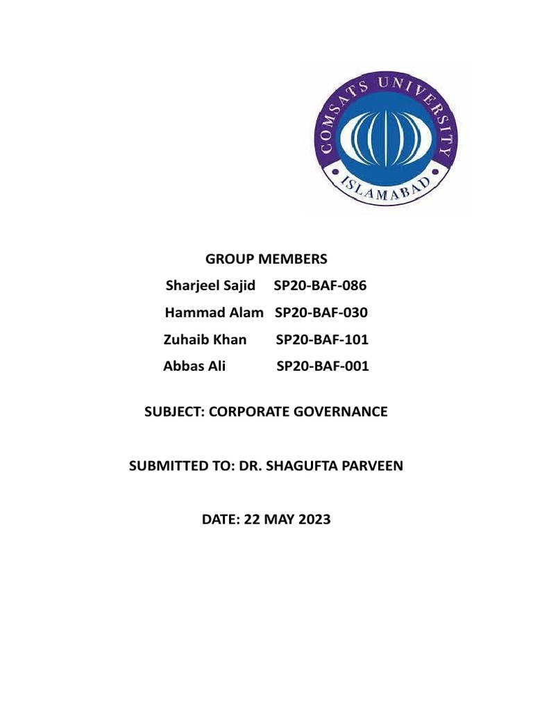 General Motors Assignment | PDF | Governance | Corporate Governance