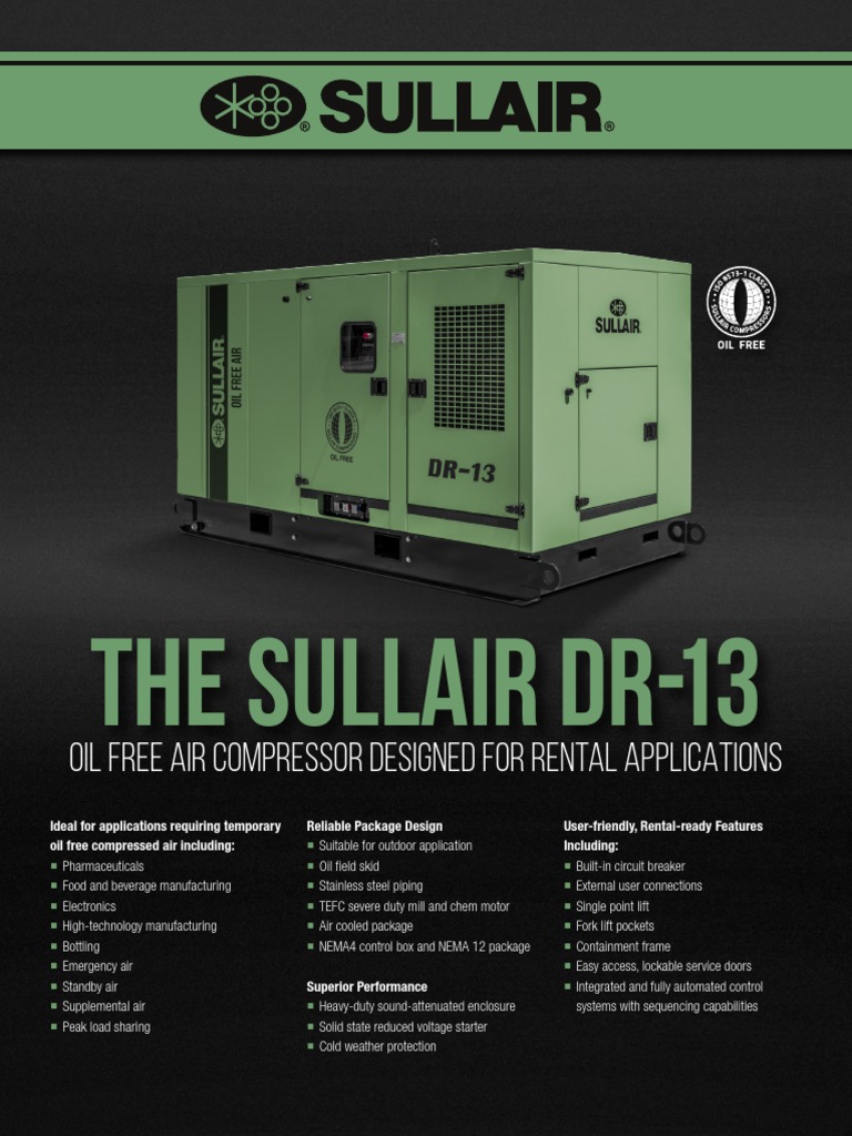 LIT Sullair DR13 Sell Sheet - PAPDR13201804-1 - EN - 0 | PDF ...