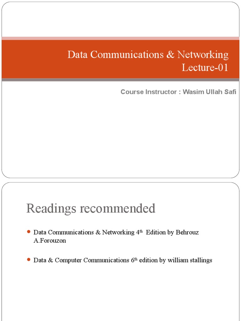 Lecture 01 | PDF | Computer Network | Communication