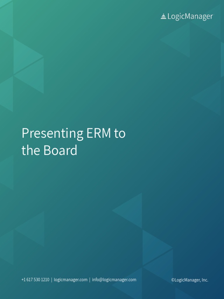 Presenting Erm To The Board Ebook Logicmanager Pdf Internal Audit