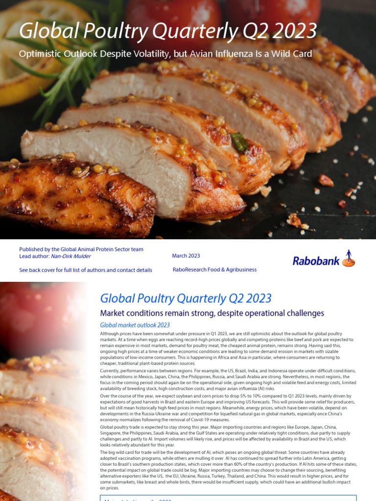 Poultry - Quarterly - 2023 - Q2 Rabobank | PDF | Poultry | Meat
