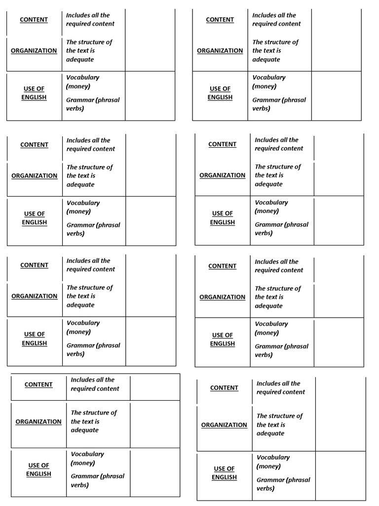 Writing Rubric 10° | PDF | English Language | Cultural Assimilation
