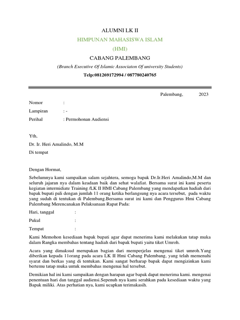 surat audiensi | PDF